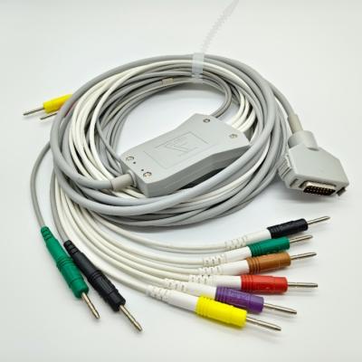 China 10-Lead ECG Cable with Banana Plug Medical EKG Patient Monitoring Leadwire for sale