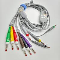China Edan 10-Lead ECG Cable EC10DIBHD1 Defib-Proof IEC 4.0mm Banana Reusable 12-Lead ECG Whole Cable for SE-1200 SE-12 SE-601 Cardiograph for sale