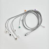 China Compatible with NIHON KOHDEN 16P ten conductor American standard buckle dynamic lead wire for sale