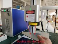 China Fiber Metal Steel Raycus 20W 30W 50W Silver Laser Marking Machine For Label Logo Keyboard Metal for sale