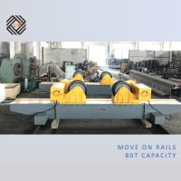 China 6 M/h to 60 M/h Welding Pipe Roller Rotator with PU Metal Rollers Moving on Rails for sale