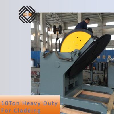China Turntable Table Rotating Welding Table Positioner Table 10000kg Loading Capacity Motor 7.5 Kw X2 600mm Dia for sale