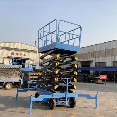 China 100-550Kg Capacity Warehouse Storage Cargo Hydraulic Electric Scissor Lift Platform for sale