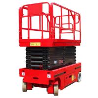 China 10M Indoor Outdoor Electric Control Scissor Lift Platform With Remote And Manual Control for sale