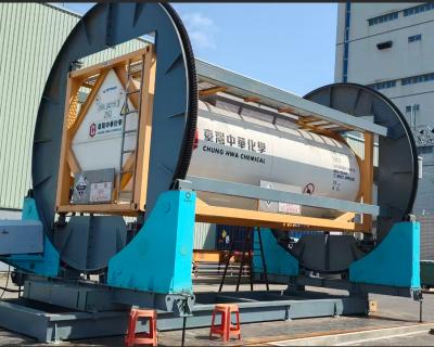 China 5Ton Tank ISO Container Turnover Rotation Machine Rotation Revolving Frame Machine for sale