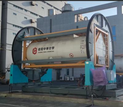 China ISO Tank Container Turnover Rotation Machine For Oil Chemical Cleaning Exterior Frame Tank Shell Repair Refurbishment Modifications for sale