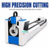 China  High Precision Fiber Laser Tube Cutting Machine, Automatic Metal Pipe Laser Cutter For Round Square Tube for sale