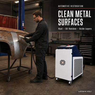 China Handheld Fiber Laser Cleaning Machine | One Machine for Multiple Applications: Rust, Oil Residue & Oxide Layer Removal for sale
