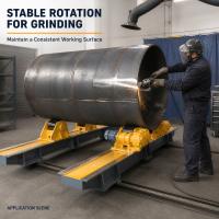 China Self Aligning Welding Turning Roll, Heavy Duty Welding Rotator for Vessel Grinding, Polishing and Circumferential Welding for sale