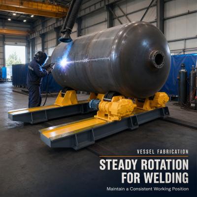 China Self-Aligning Welding Turning Roll, Stable Rotation Welding Rotator for Pressure Vessel & Tank Circumferential Welding for sale