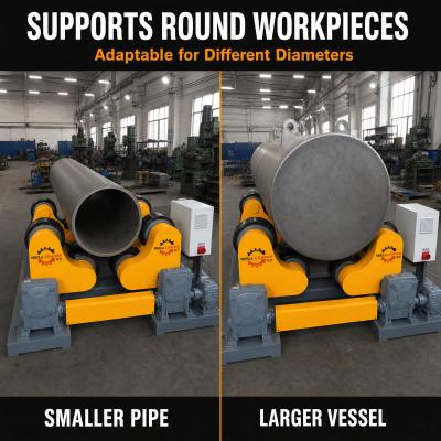 China Heavy Duty Welding Rotator, Auto Adapt to Small Pipes and Large Cylindrical Vessels for Welding for sale