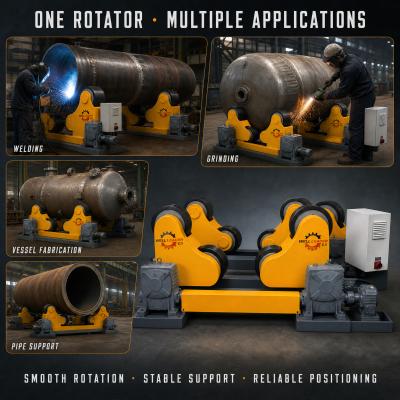 China Multi-Purpose Heavy Duty Welding Rotator, Smooth Rotation & Stable Support for Round Workpiece Processing for sale
