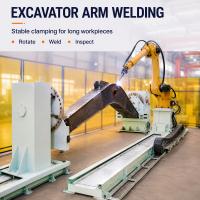 China  Excavator Arm Robotic Welding Workcell | Head Tail Positioner for Stable Clamping of Long Workpieces for sale