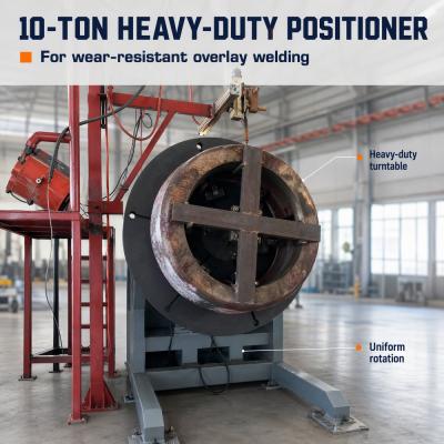 China 10 Ton Industrial Welding Turntable Positioner, Stable Uniform Rotation for Wear Resistant Hardfacing Overlay Welding for sale