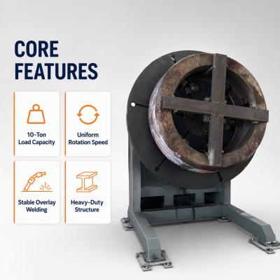 China Industrial Welding Turntable Positioner with Heavy-Duty Faceplate, Drive Gearbox and Reinforced Base for Large Circular Workpieces for sale