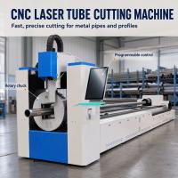 China CNC Laser Tube Cutting Machine | Fast & Precise Cutting for Metal Pipes and Profiles, Rotary Chuck & Programmable Control for sale