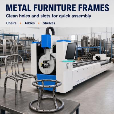 China Laser Pipe Cutter for Metal Fence and Railing Fabrication, One Step Mitre Cutting & Slotting for Railing Posts, Rails and Pickets for sale
