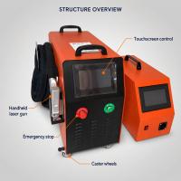 China 3 in 1 Self-Cooling Handheld Fiber Laser Welder | Welding, Cutting & Rust Removal Portable Laser Machine with Touch Screen and Caster Wheels for sale