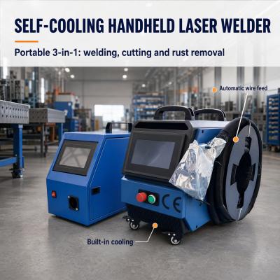 China Portable Self-Cooling 3-in-1 Handheld Laser Welder, Built-in Cooling, Automatic Wire Feed, Welding Cutting Rust Removal All In One for sale