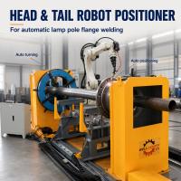 China Head & Tail Robot Positioner | Automatic Lamp Pole Flange Welding System, High Precision Auto Turning & Positioning for sale