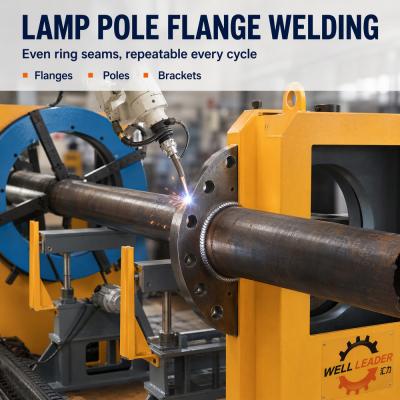 China Lamp Pole Flange Robotic Welding Workstation | Even Ring Seams, Repeatable Welding for Poles, Flanges & Brackets for sale