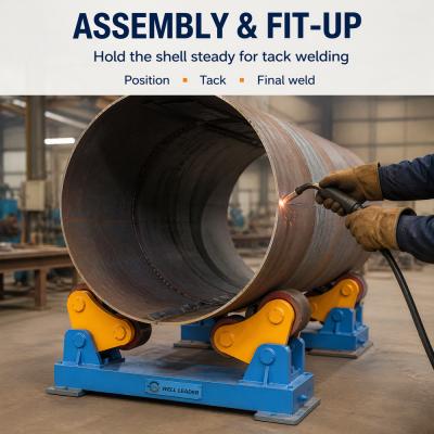 China Welding Roller Rack for Shell Assembly & Fit-Up, Hold Cylindrical Shell Steady for Tack Welding, Position, Tack and Final Weld for sale