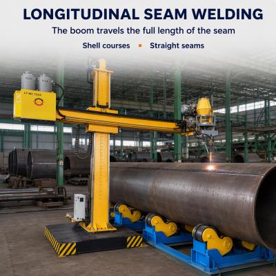 China LT-MZ1222 Automatic Column & Boom Welding Manipulator for Longitudinal Seam Welding, Boom Travels Full Length of Seam for Shell Courses & Straight Seams for sale