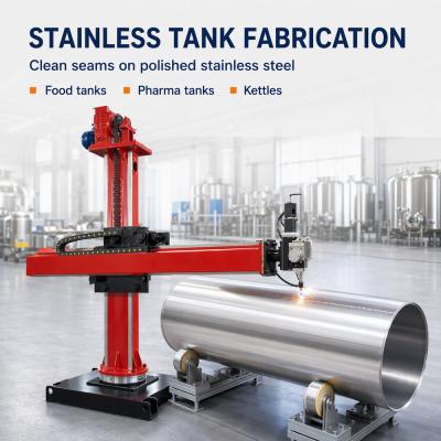 China Light Duty Welding Manipulator for Stainless Steel Tank Fabrication, Food & Pharma Tank Clean Seam Welding for sale