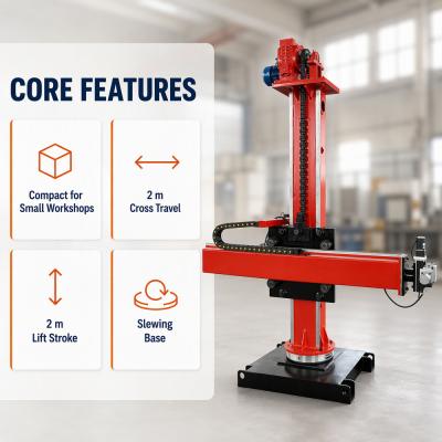 China  Light Duty Welding Manipulator with 2m Cross Travel & 2m Lift Stroke, Slewing Base, Compact Design for Small Workshops for sale