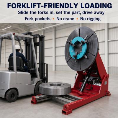 China Hydraulic Welding Positioner with Fork Pockets, Forklift-Friendly Loading, No Crane or Rigging Required for sale