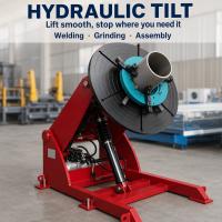 China Hydraulic Tilt Welding Positioner, Smooth Lifting & Position Lock for Welding, Grinding and Assembly for sale