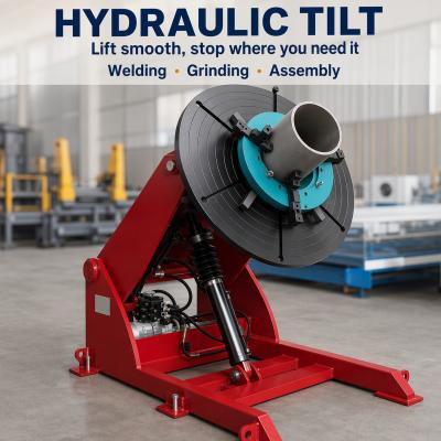 China Hydraulic Tilt Welding Positioner, Smooth Lifting & Position Lock for Welding, Grinding and Assembly for sale