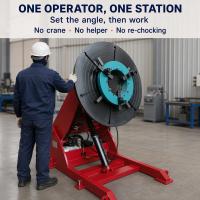 China Hydraulic Tilting Rotary Positioner | Smooth Adjustable Tilt for Pipe Welding, Grinding & Component Assembly for sale