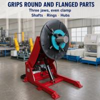China Hydraulic Welding Positioner with 3-Jaw Chuck, Even Clamping for Round, Flanged Shafts, Rings and Hubs for sale