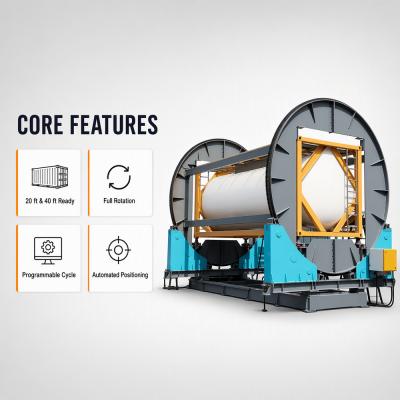 China ISO Tank Container Rotator, Heavy Duty Turning Machine for Tank Assembly, Maintenance & Cleaning for sale