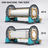 China One Machine for 20ft & 40ft ISO Tank Containers | Programmable Tank Rotator, Dual Size Compatible Turning Machine for sale
