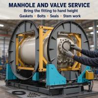 China  ISO Tank Rotator for Manhole & Valve Maintenance, Position Fittings to Ergonomic Working Height for Gasket, Bolt and Seal Replacement for sale