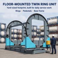 China Twin Ring Floor Mounted Tank Turning Machine, Stable 360° Rotation for ISO Tank Yard Repair, Sandblasting and Internal Cleaning for sale
