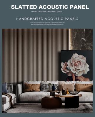 China Natural Oak Black Felt Acoustic Perforated Wood Veneer Panel For Wall for sale
