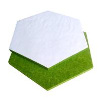 China Glue Fixing Hexagon 15mm PET Acoustic Panels for sale