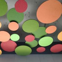 China Polyester Fireproof Office Ceiling 20mm Acoustic Felt Tile for sale