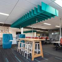 China Multi Colors  Polyester Acoustic Grid Noise Reducing Ceiling Tiles For Working Office for sale