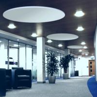 China Flame Retardant 15mm NRC 0.75 Hanging Sound Baffles for sale