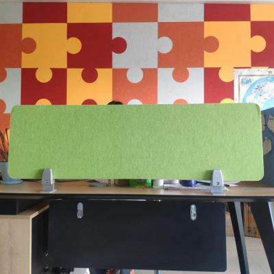 China Fabic Wrapped EN 13501-B Acoustic Desk Screen for sale
