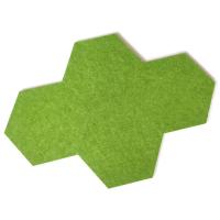 China Hexagon NRC 0.6 Diameter 300mm PET Felt Panels for sale