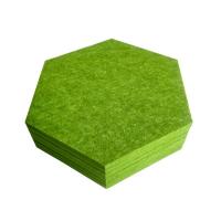 China Hexagon NRC 0.6 Diameter 300mm PET Felt Panels for sale