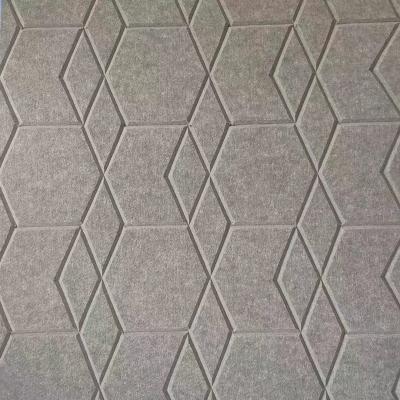 China 20mm Thickness Carved Beveled Edges Acoustic Felt Panels for sale