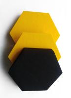 China Decorative Hexagon Polyester Acoustic Panel Soundproof Geometry Shaping for sale