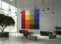 China EN13501 25MM Polyester Fiber Acoustic Fabric Wrapped Noise Blocking Wall Panels for sale