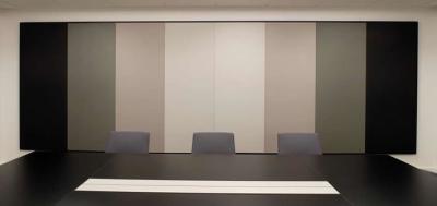 China 12mm 100% Recyclable Polyester Fiber Fabric Wrapped Ceiling Panels for sale